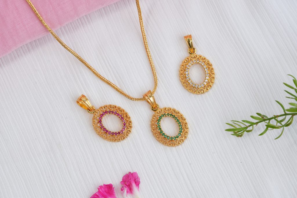 Oval locket chain (LC-123) - vosgi